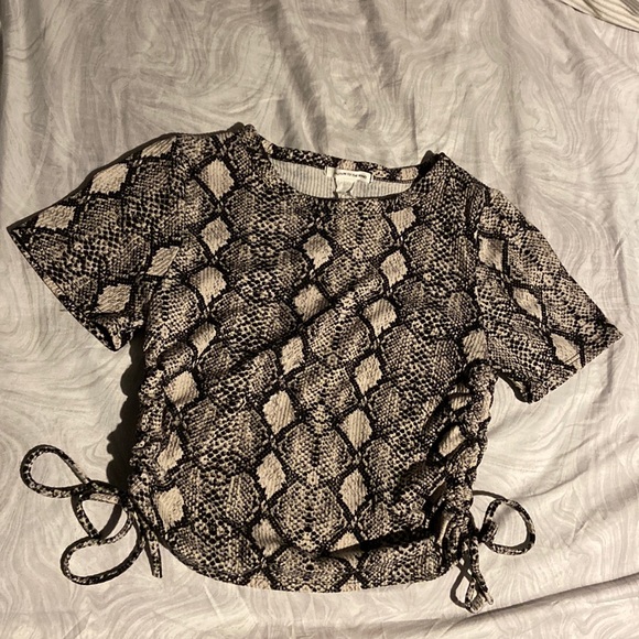 Caution To The Wind | Tops | Caution To The Wind Drawstring Crop Top ...